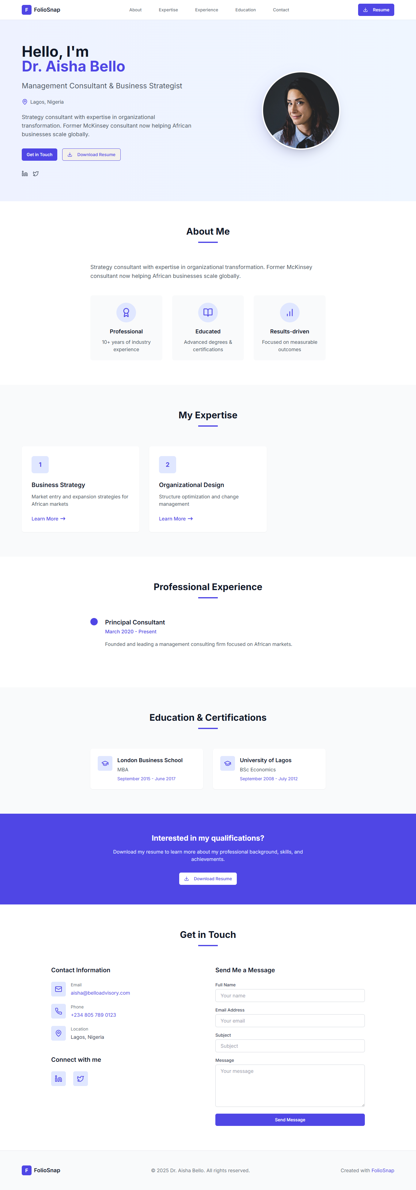 Portfolinx - Build Your Professional Portfolio