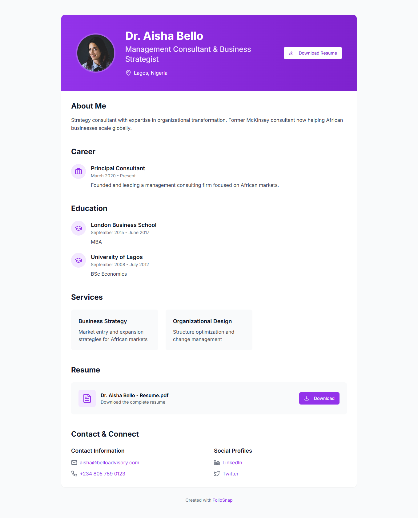 Portfolinx - Build Your Professional Portfolio